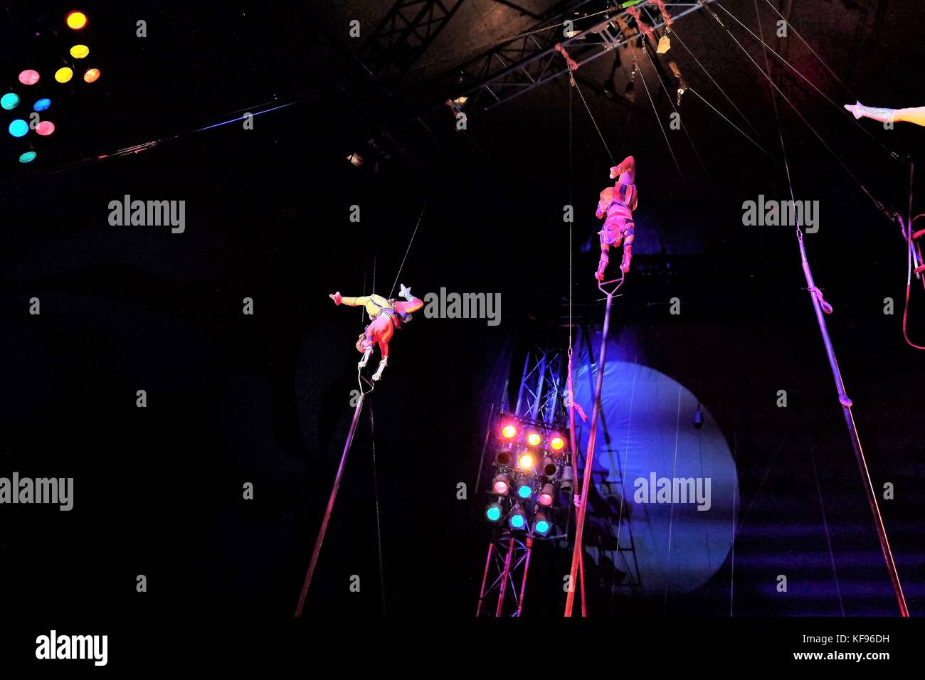 circus swaying pole act Stock Photo - Alamy