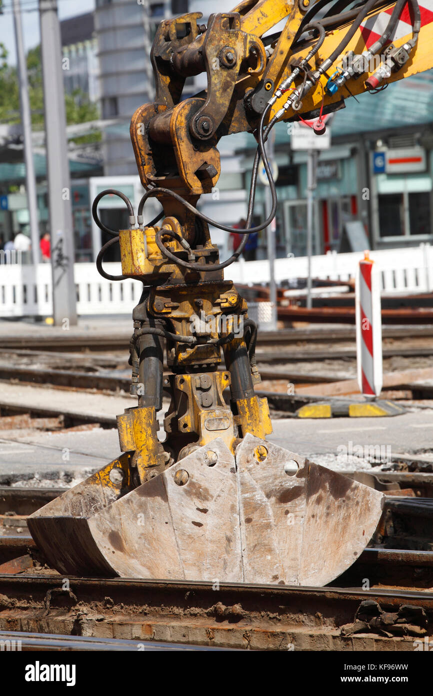 Excavator Bucket on a Construction Site Stock Photo - Alamy