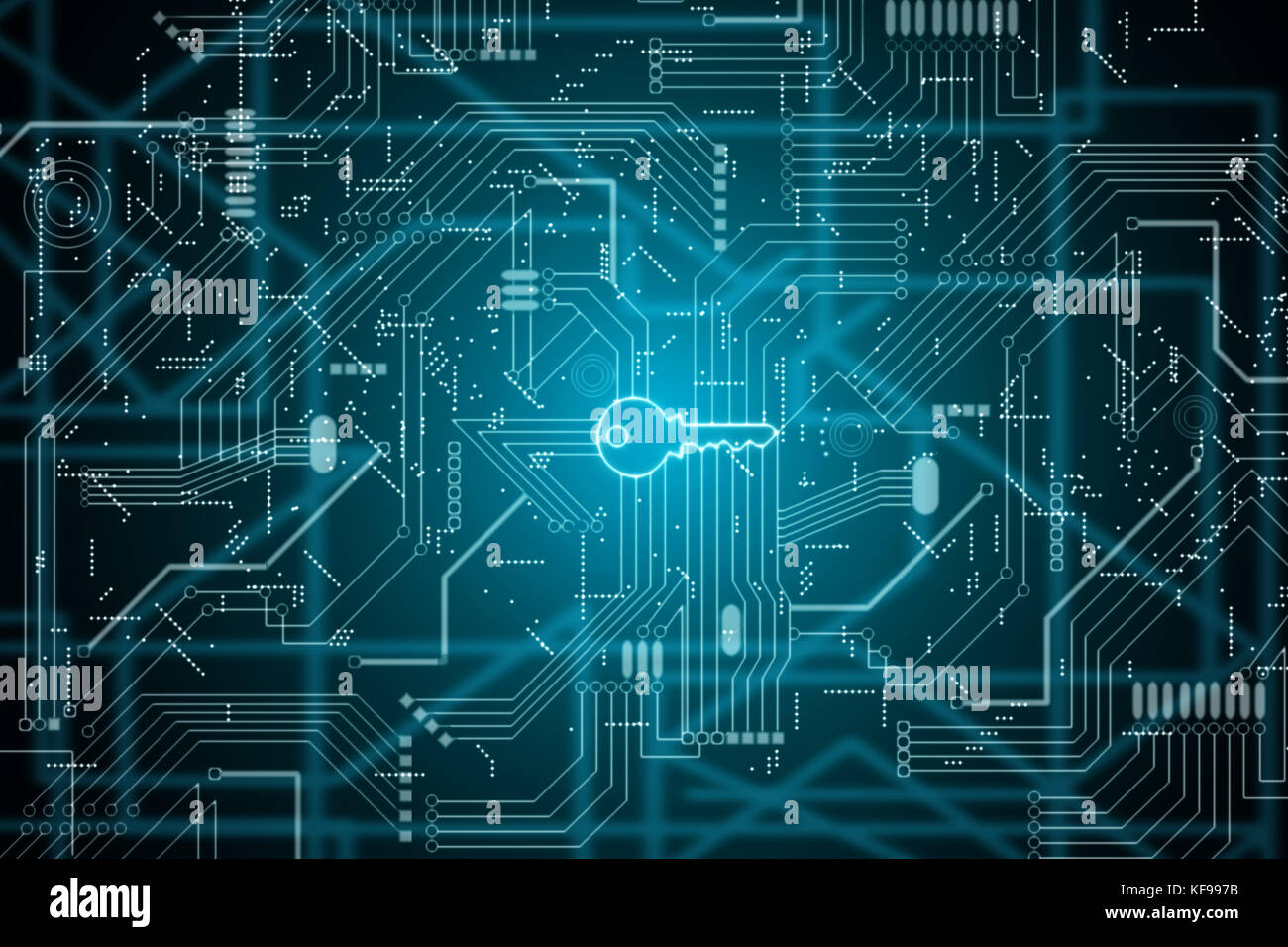 integrated key in electronic computer circuit board Stock Photo - Alamy