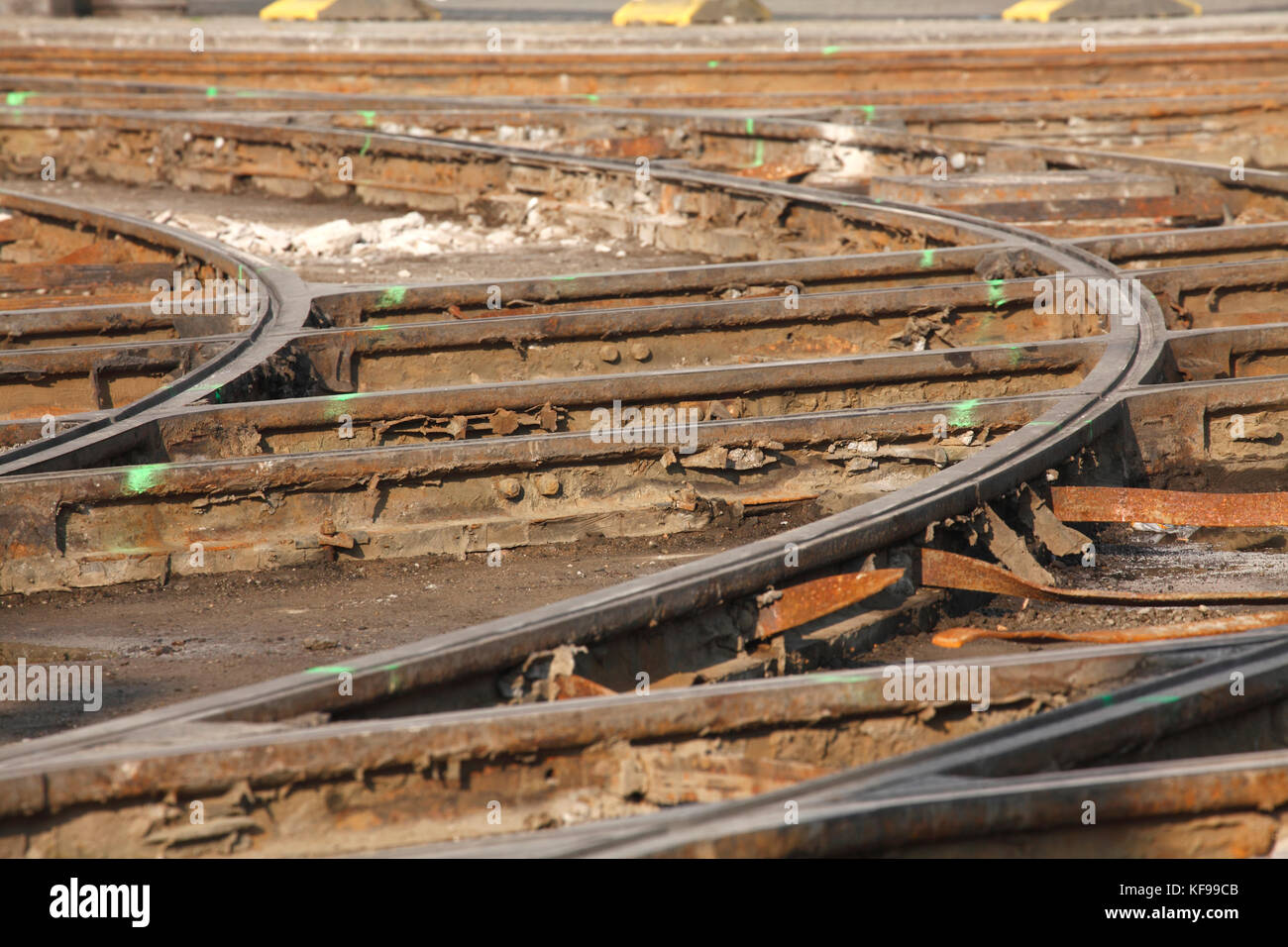 streetcar rail tracks Stock Photo - Alamy