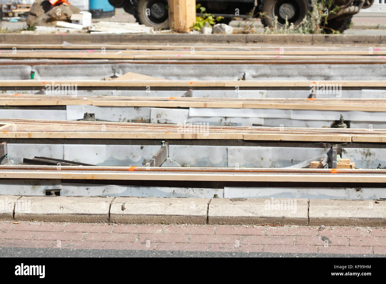 streetcar rail tracks Stock Photo - Alamy