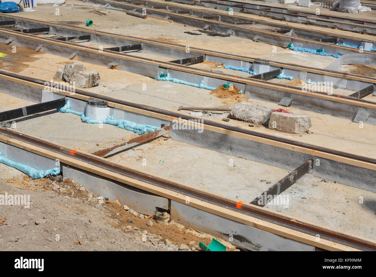 streetcar rail tracks Stock Photo - Alamy