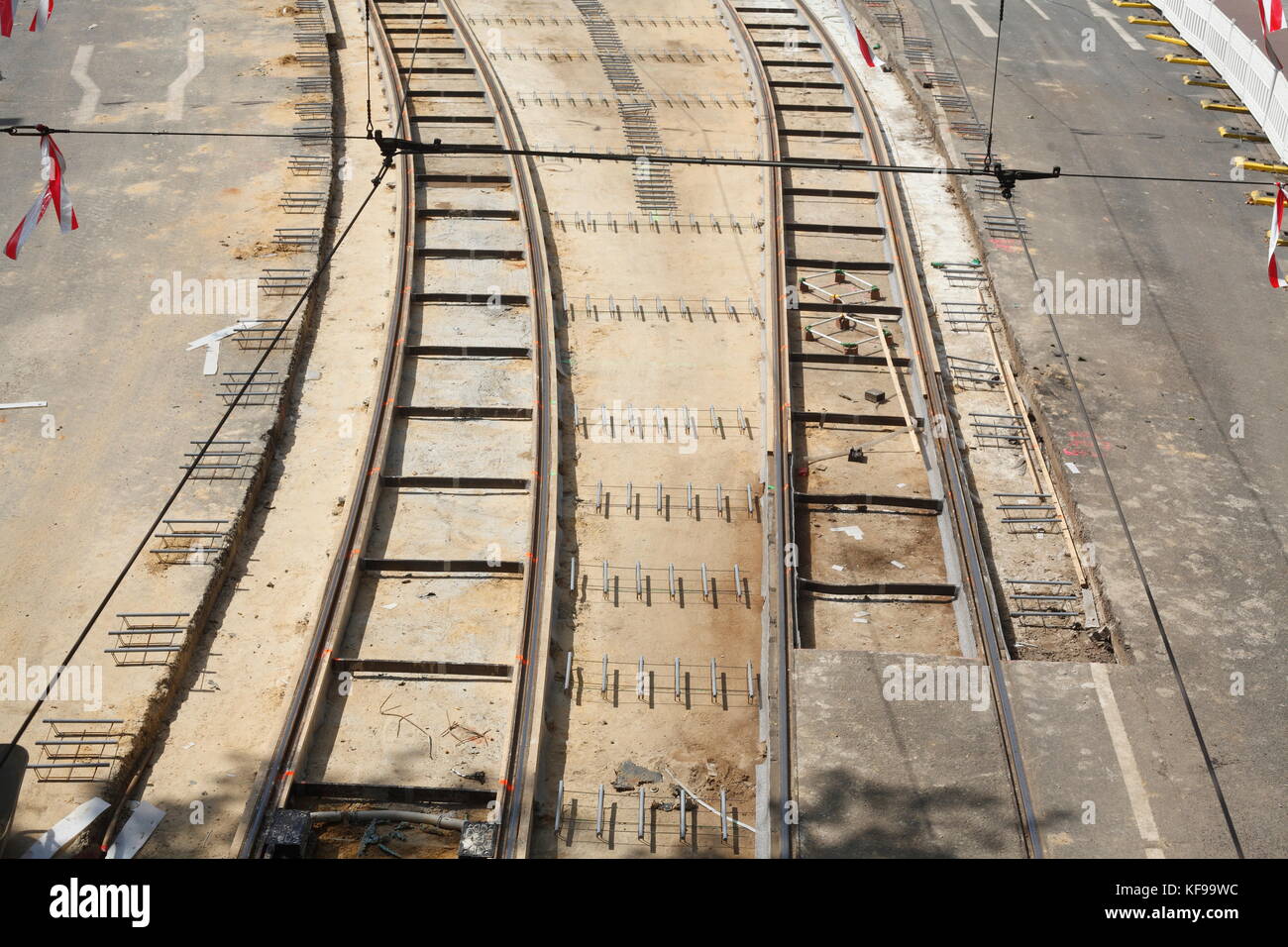 streetcar rail tracks Stock Photo - Alamy