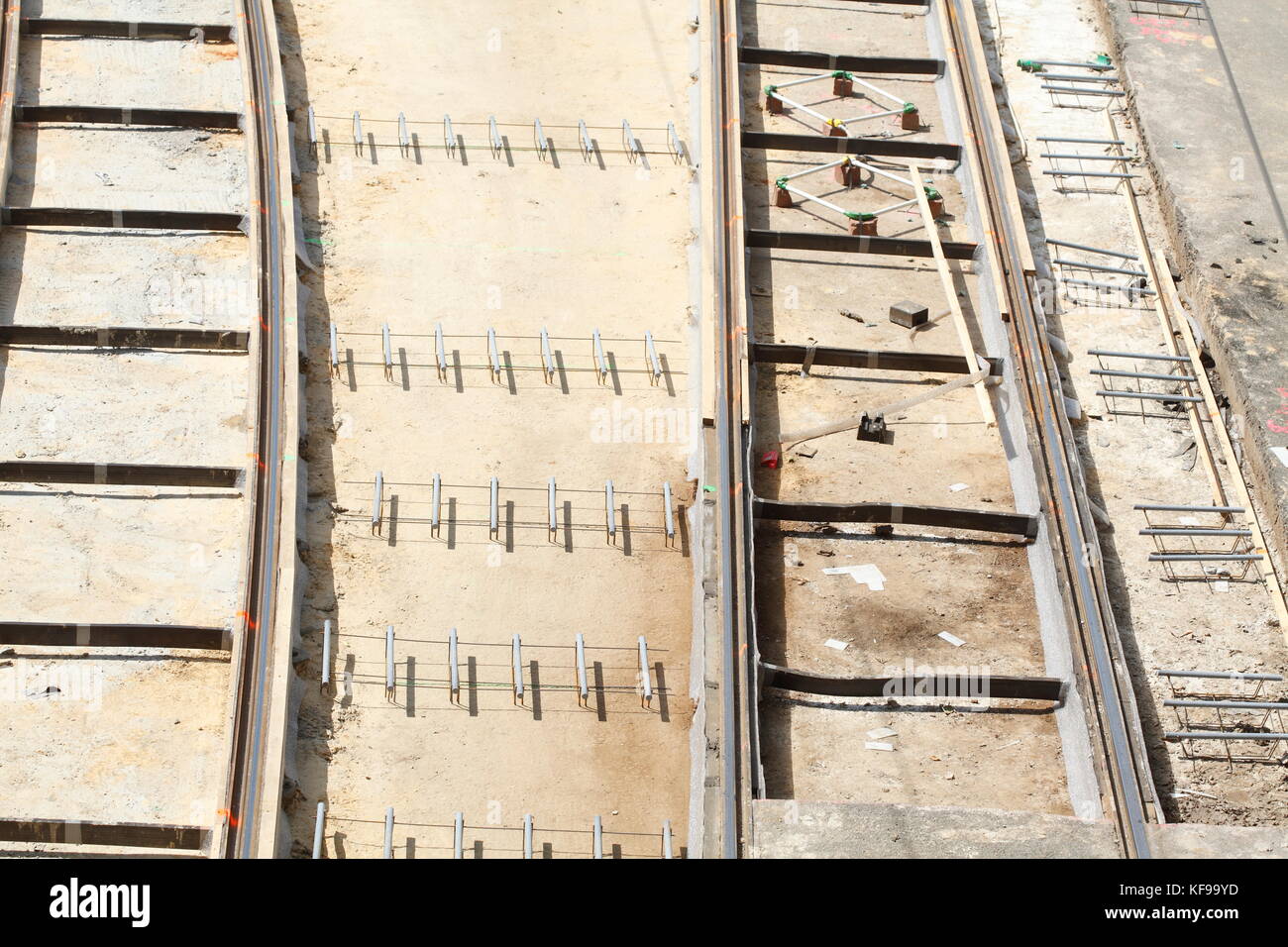 streetcar rail tracks Stock Photo - Alamy