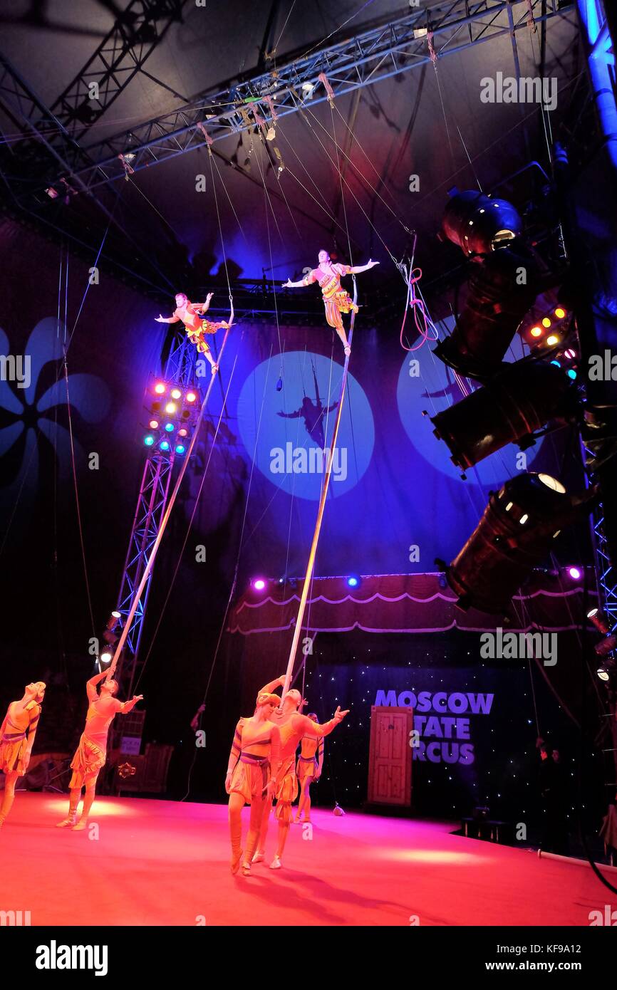circus sway pole trapeze artist Stock Photo - Alamy