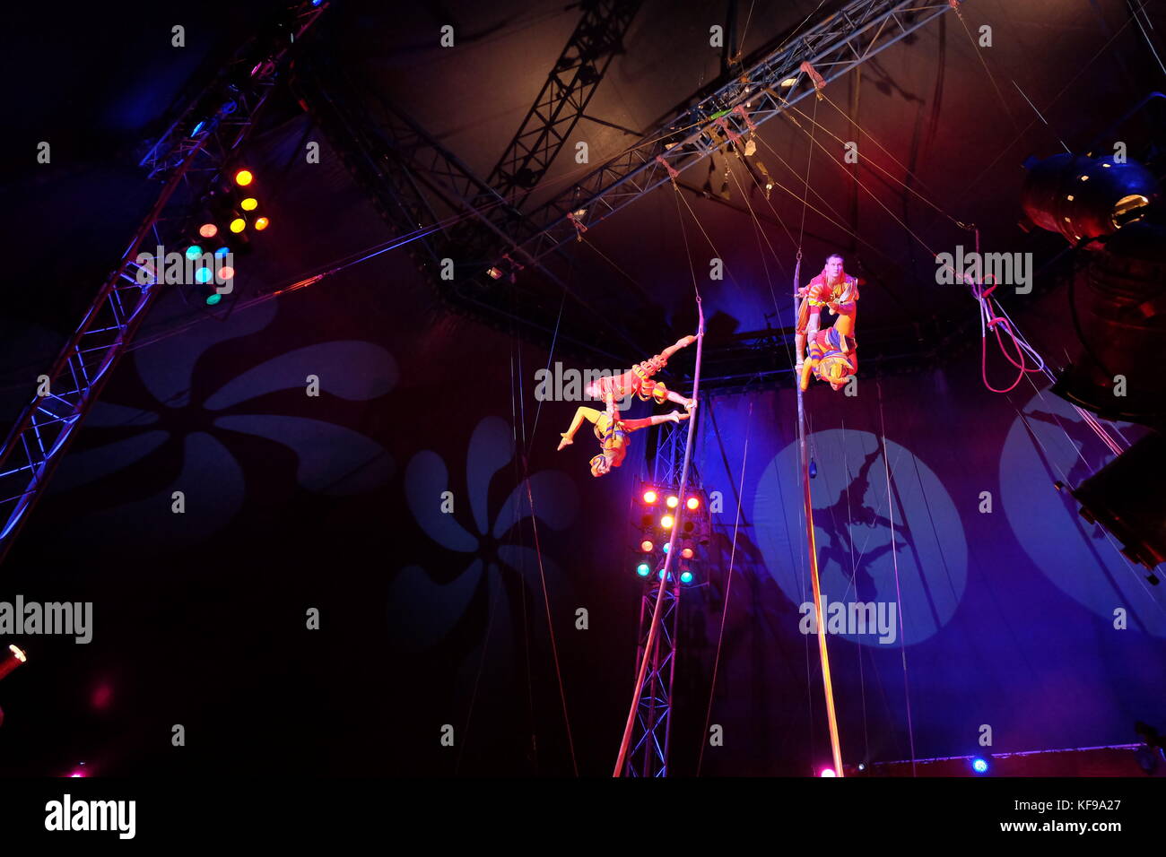 circus sway pole trapeze artist Stock Photo - Alamy