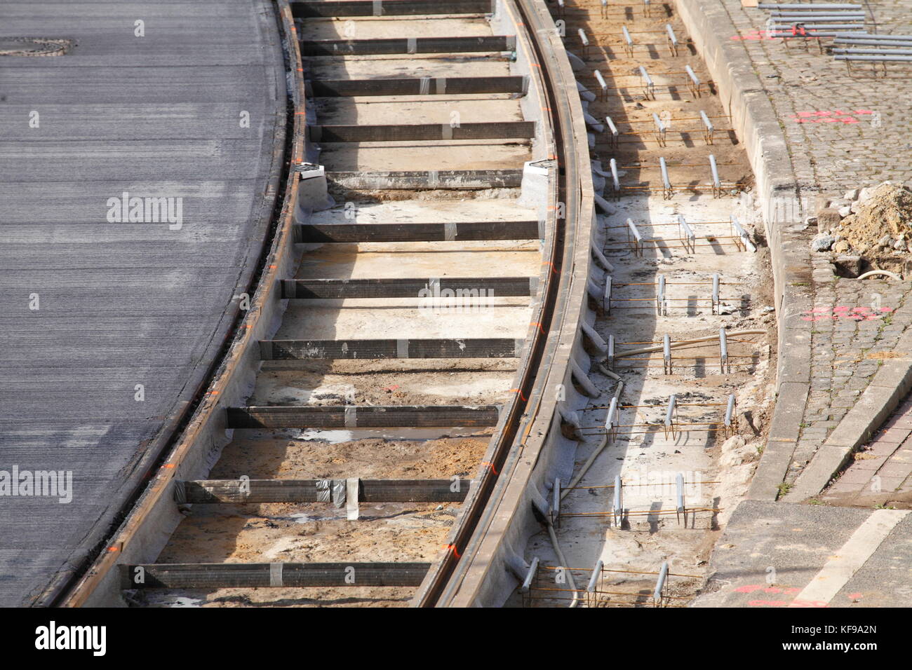 streetcar rail tracks Stock Photo - Alamy
