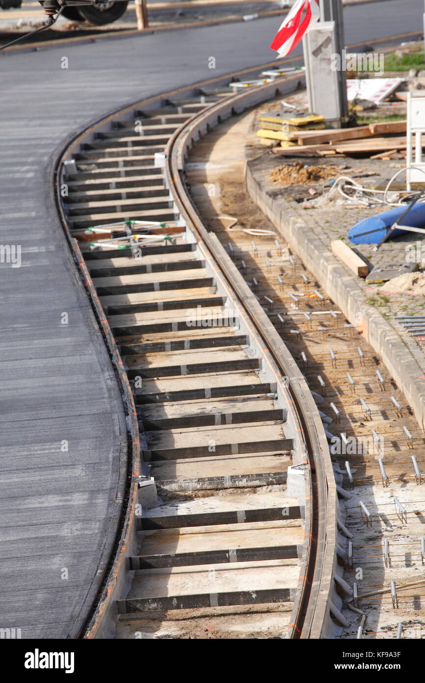 streetcar rail tracks Stock Photo - Alamy