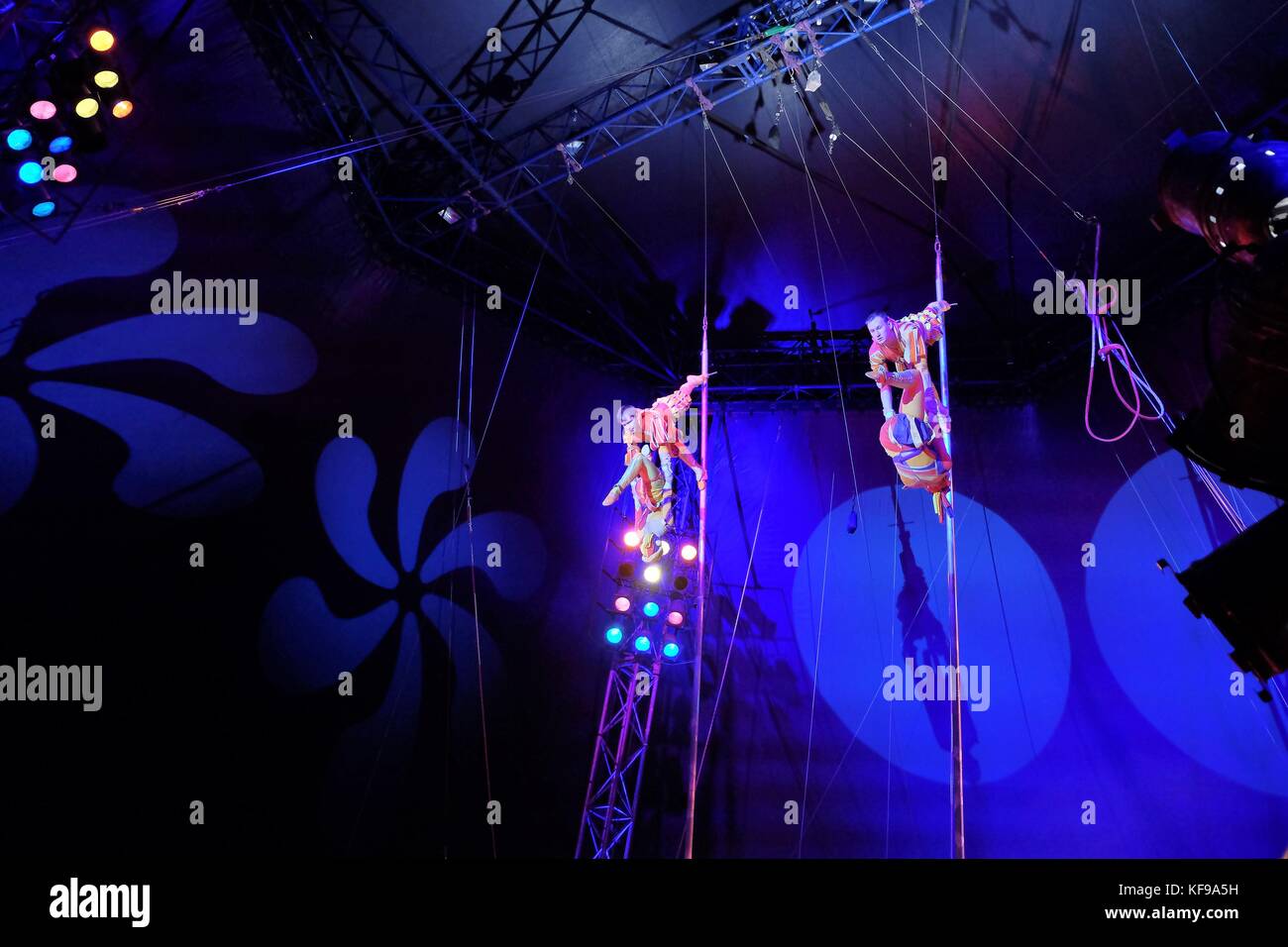 circus sway pole trapeze artist Stock Photo - Alamy