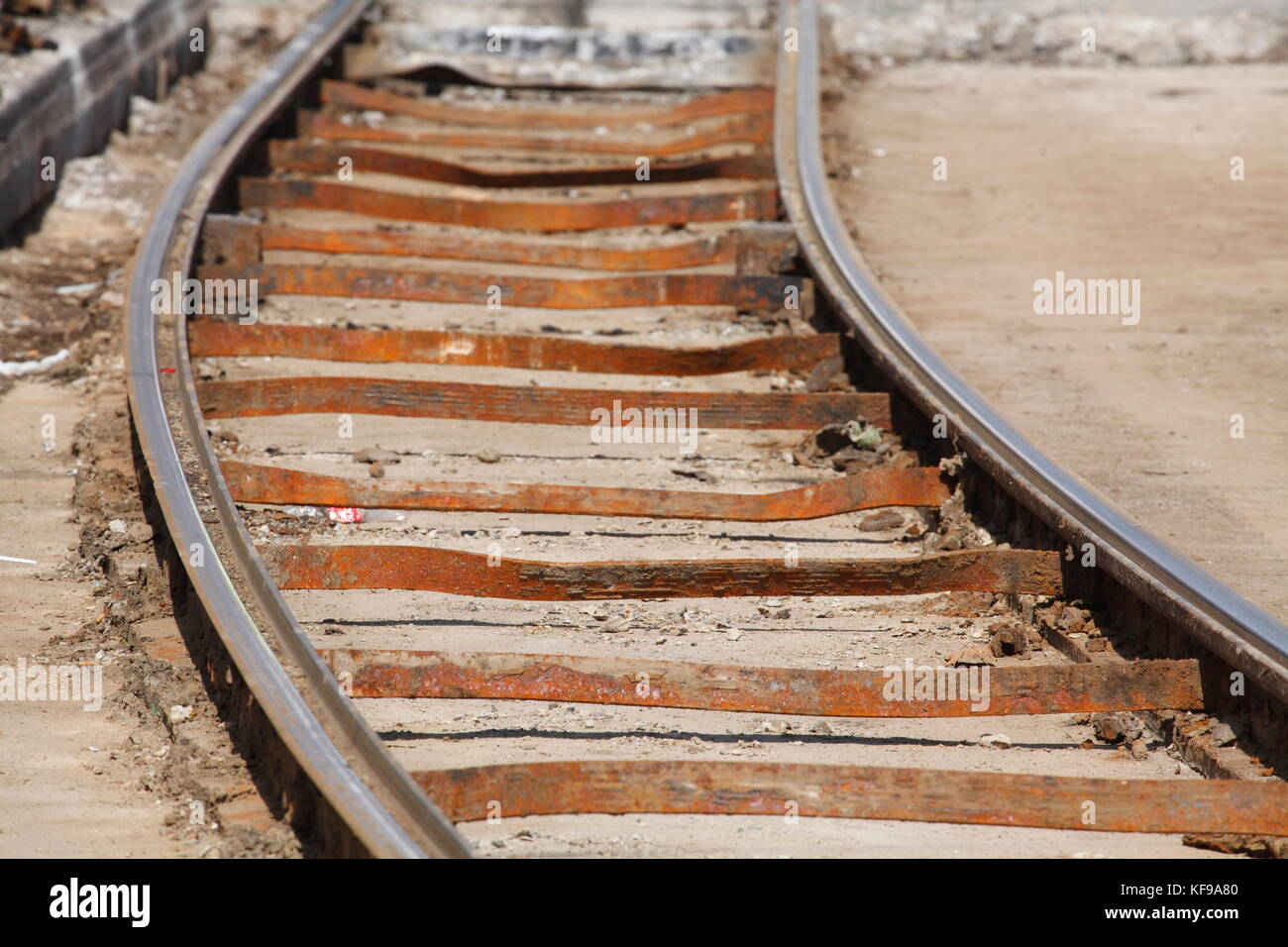 streetcar rail tracks Stock Photo - Alamy