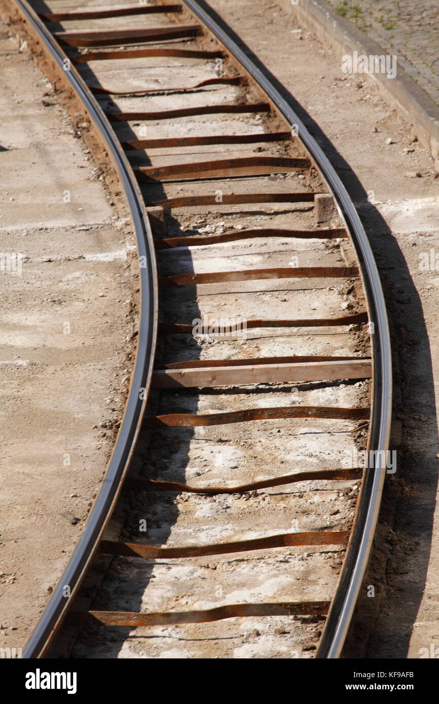 streetcar rail tracks Stock Photo - Alamy