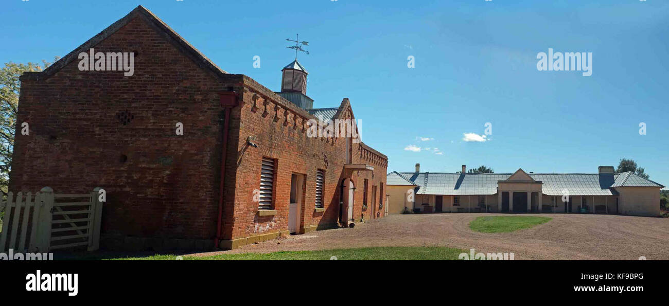 Cooma Cottage, Yass, NSW, Australia stables and house from SW Oct 2013 ...