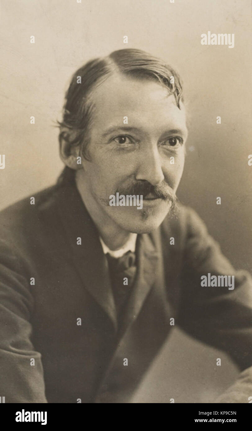 Robert Louis Stevenson by Henry Walter Barnett Stock Photo - Alamy