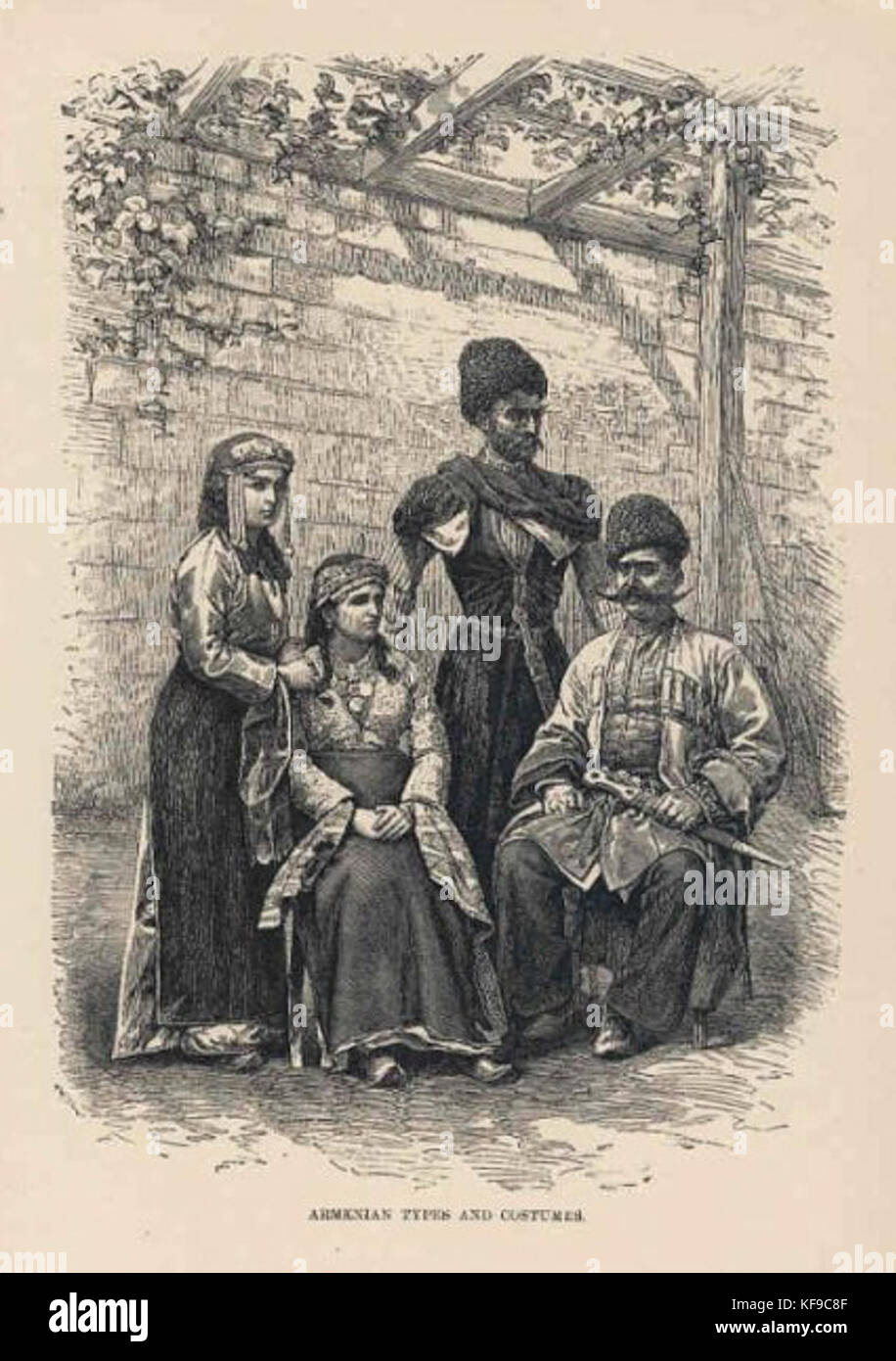 Armenian types and costumes 1884 Stock Photo - Alamy