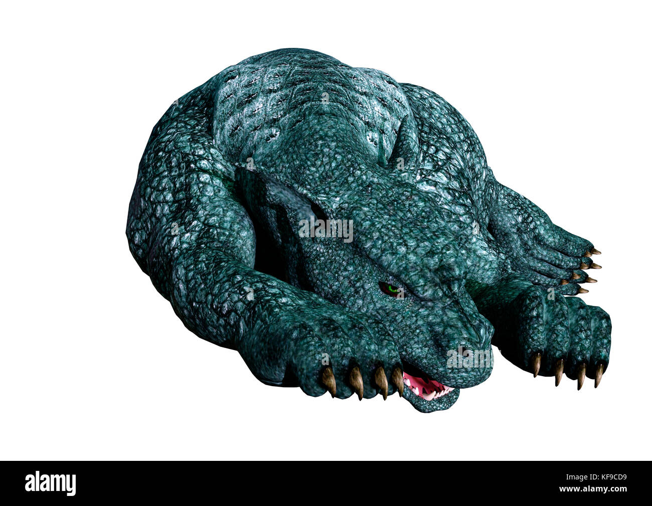 3D rendering of a fantasy gargoyle hound isolated on white background ...