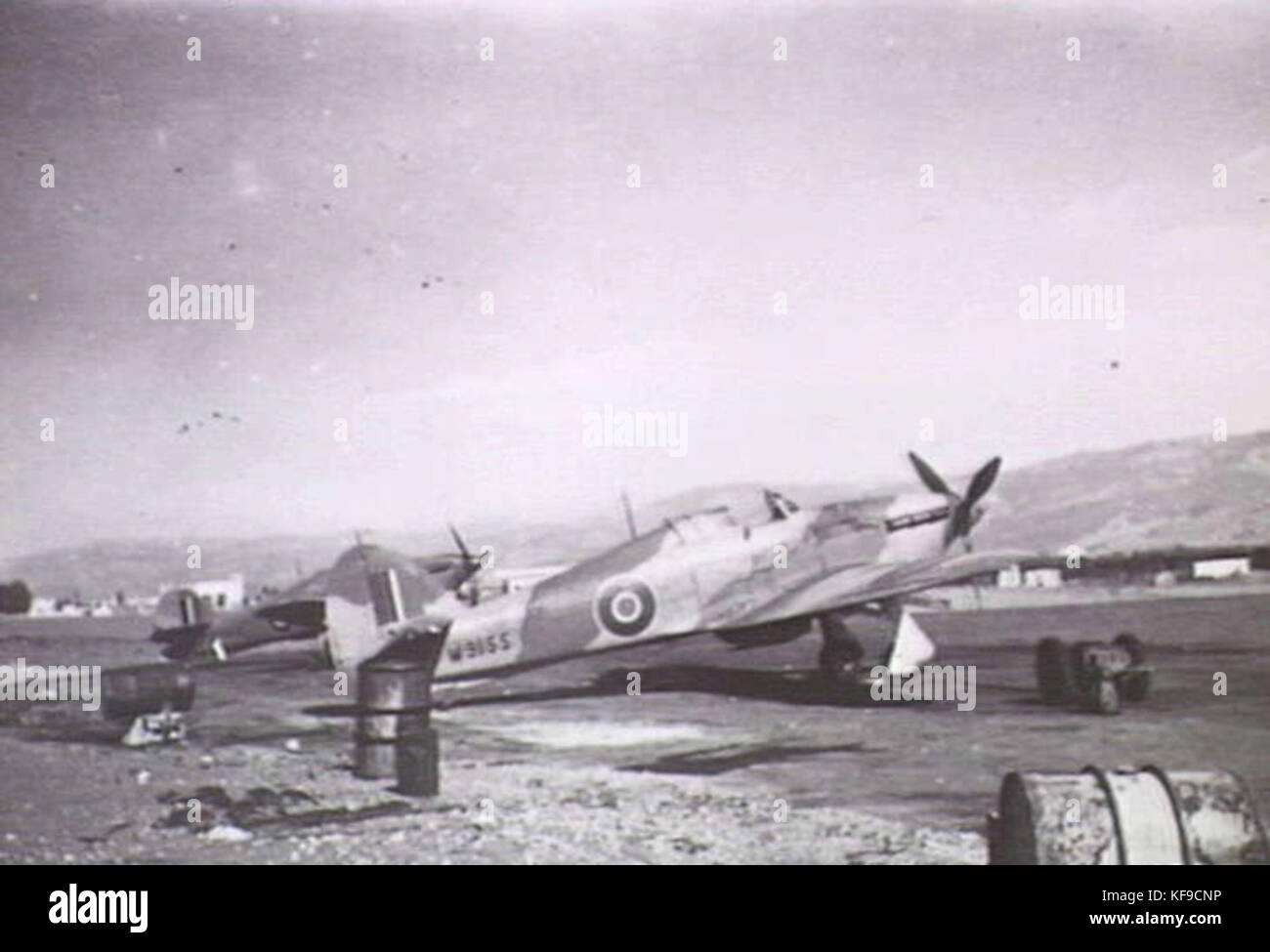 451 Squadron RAAF Hurricane Lebanon 1942 AWM P00869.014 Stock Photo - Alamy