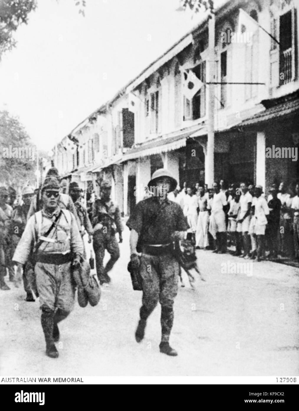 Japanese Troops, Labuan (AWM 127908 Stock Photo - Alamy