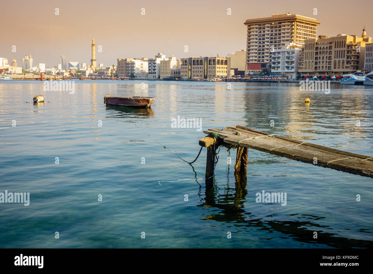 View of Dubai Creek and Deira skyline Stock Photo - Alamy