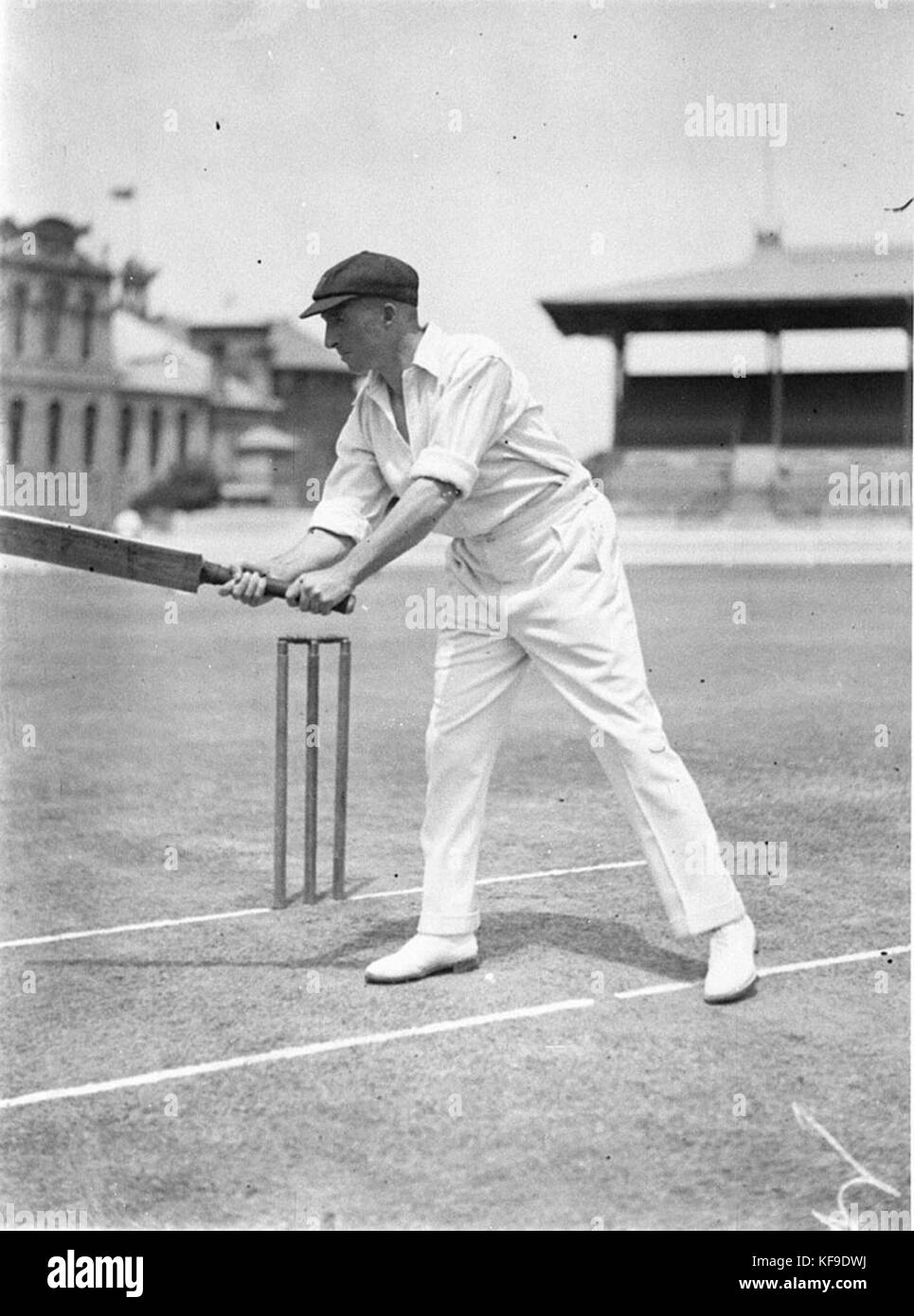 50706 An unidentified England batsman at practice Stock Photo - Alamy