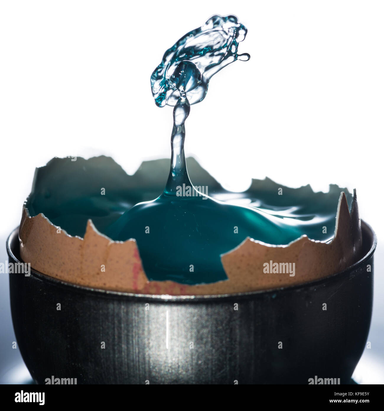 A water drop collision within an egg shell Stock Photo - Alamy