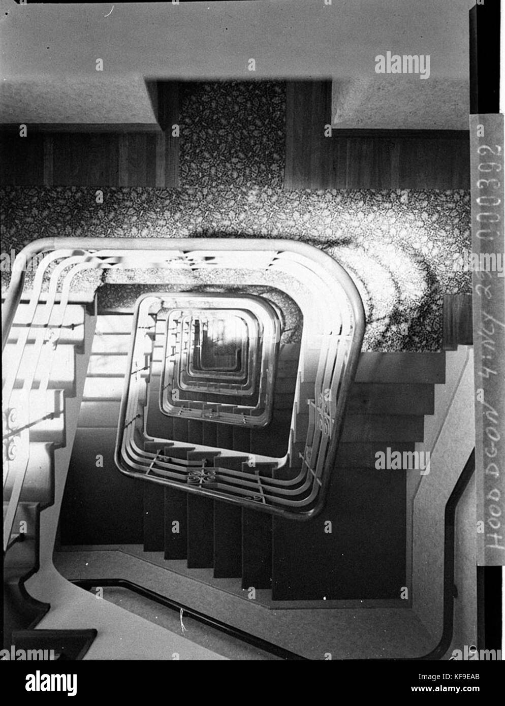 11446 Birdseye view of staircase Marlborough Hall flats at Potts Point ...