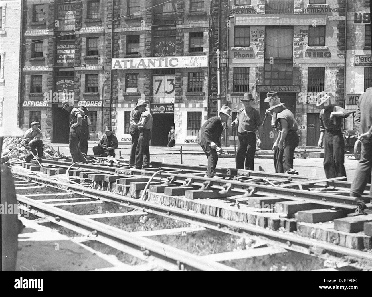 Old tramlines Black and White Stock Photos & Images - Alamy
