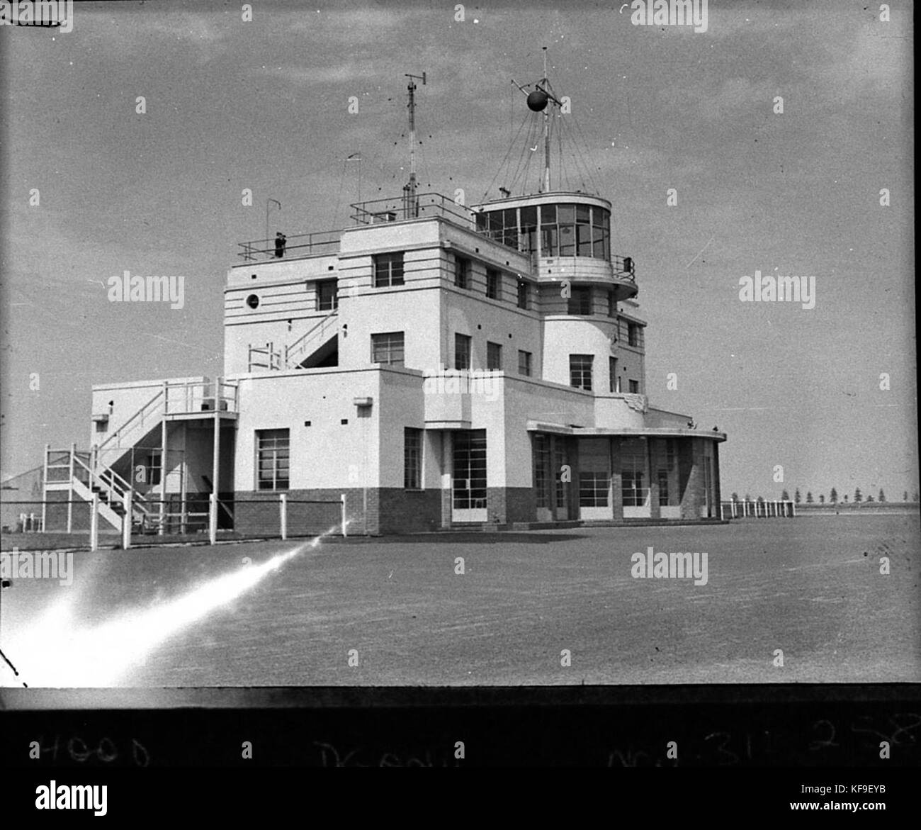Safety building at airport Black and White Stock Photos & Images - Alamy