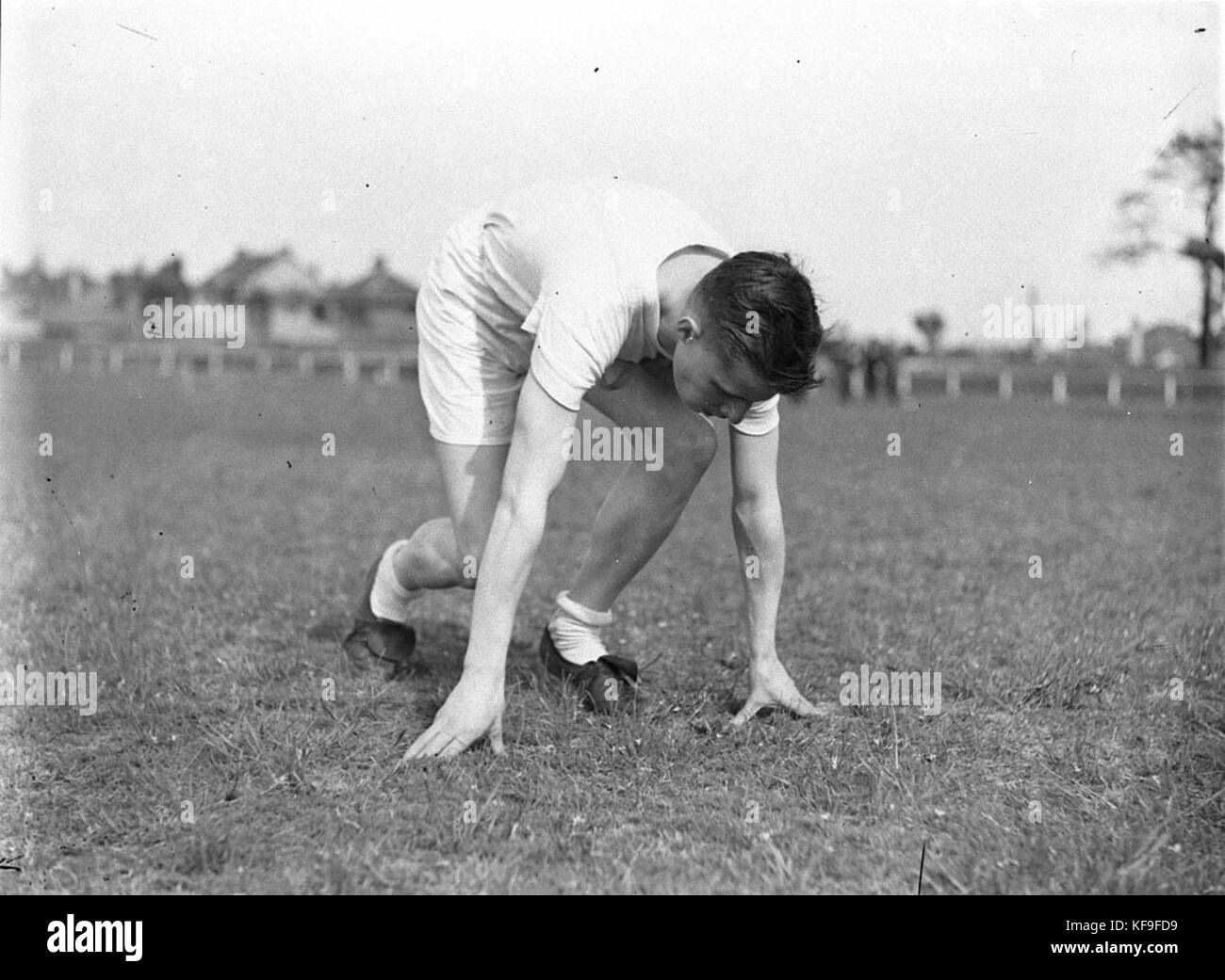 Runner on track Black and White Stock Photos & Images - Alamy