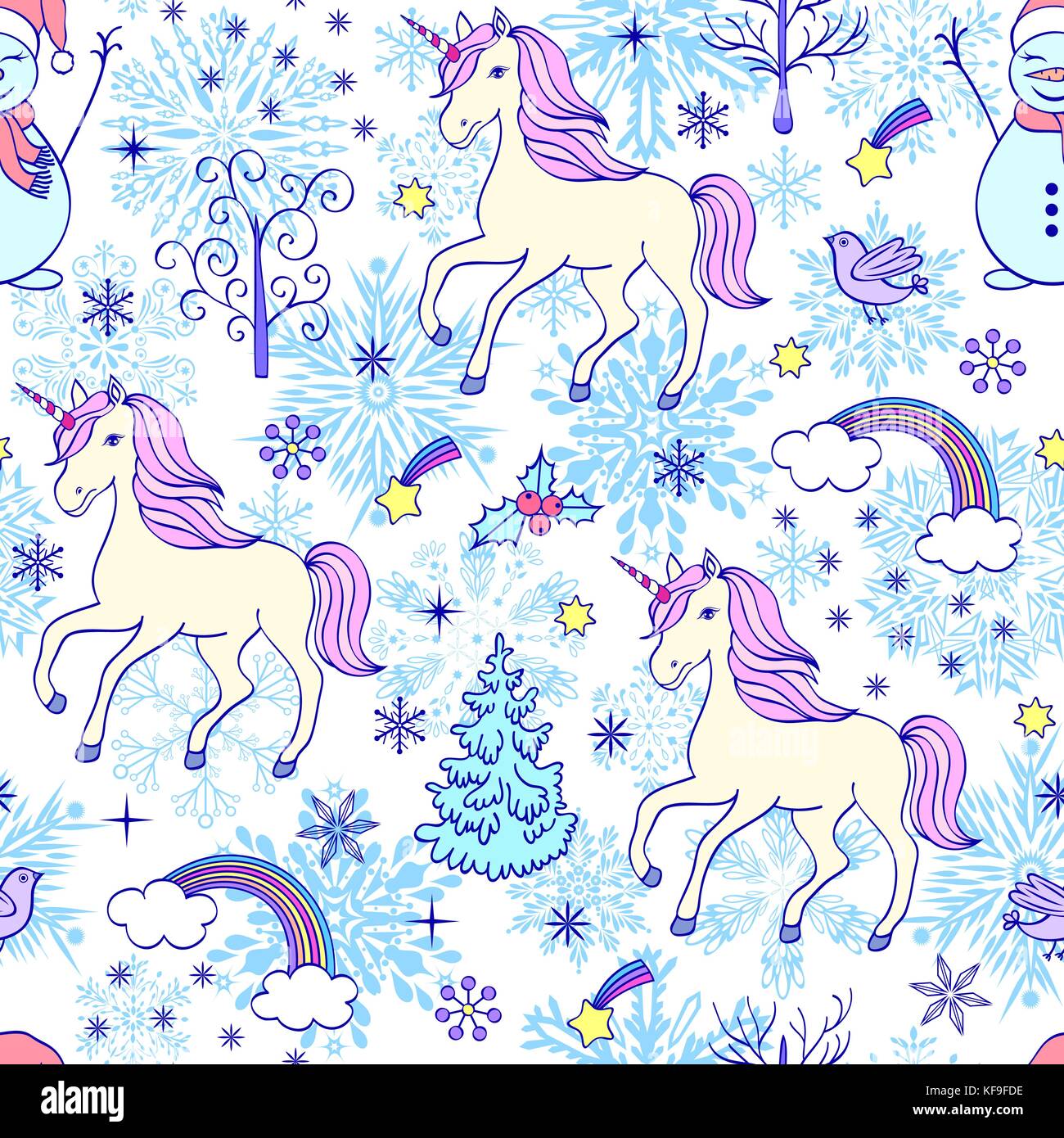 Cartoon christmas tree seamless Stock Vector Images - Alamy