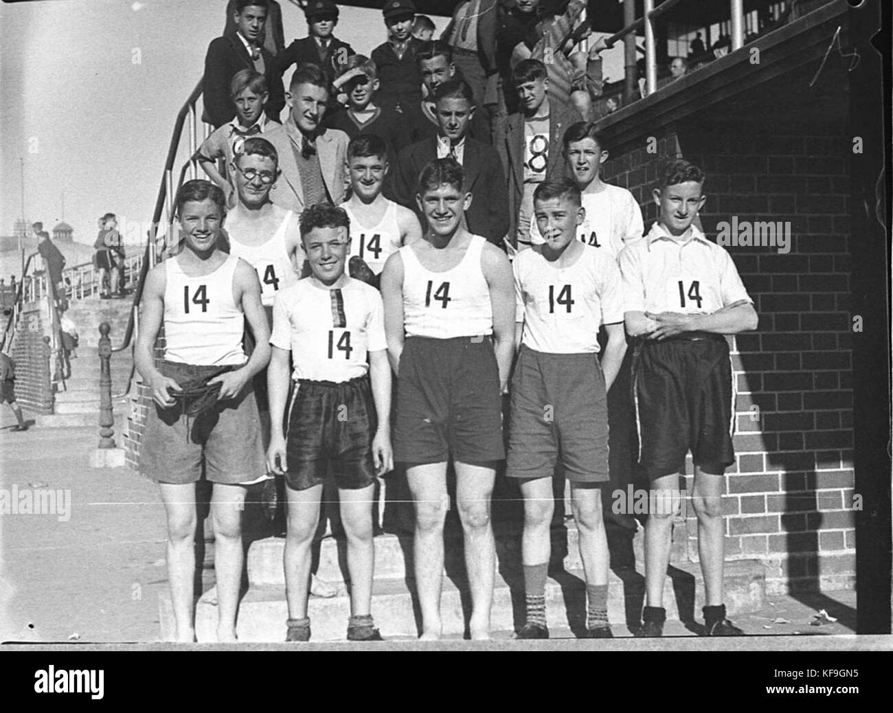 A photograph of intermediate high school athletics, showcasing young ...