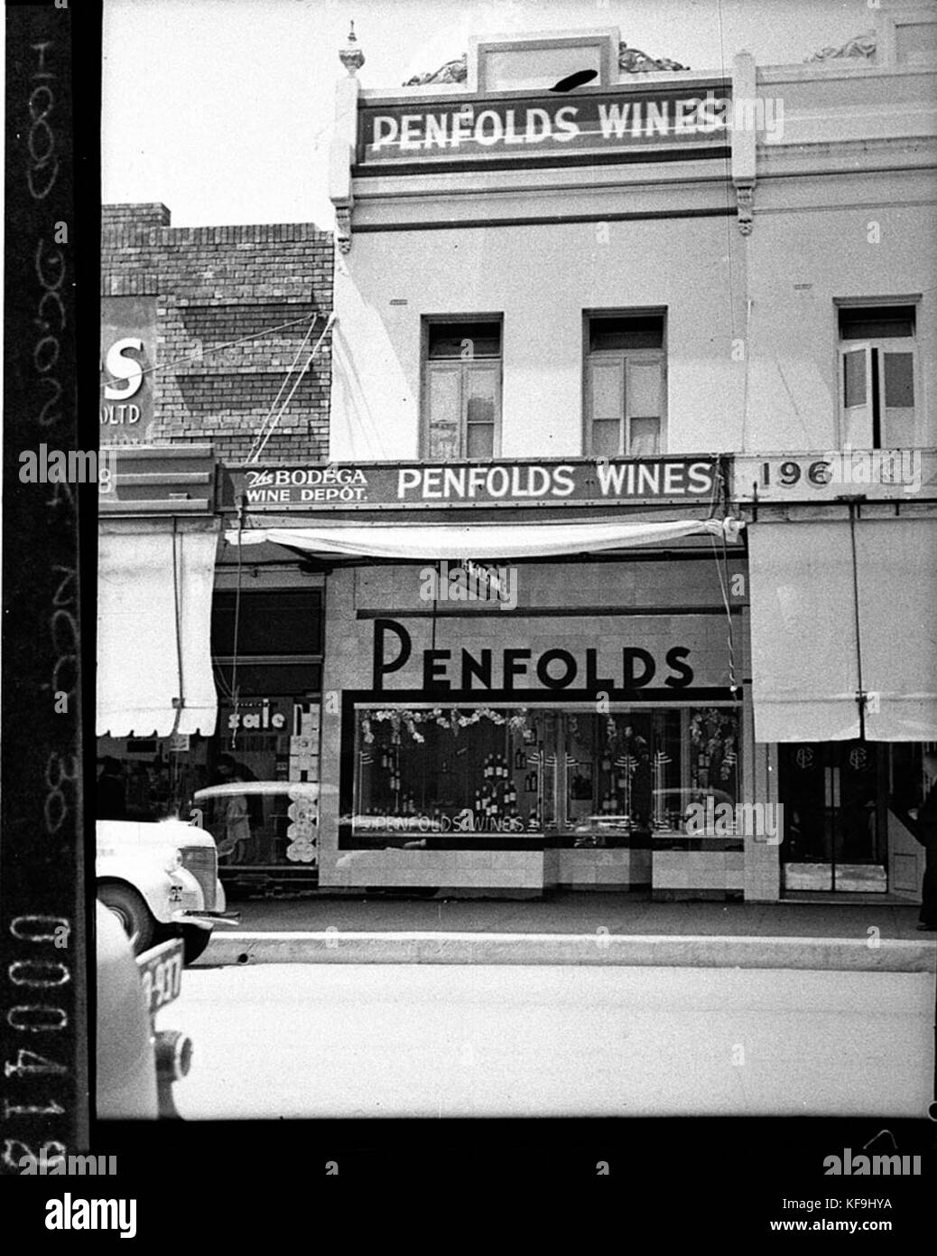 12152 Penfolds Wines display in shop windows of the Bodega Wine Depot ...
