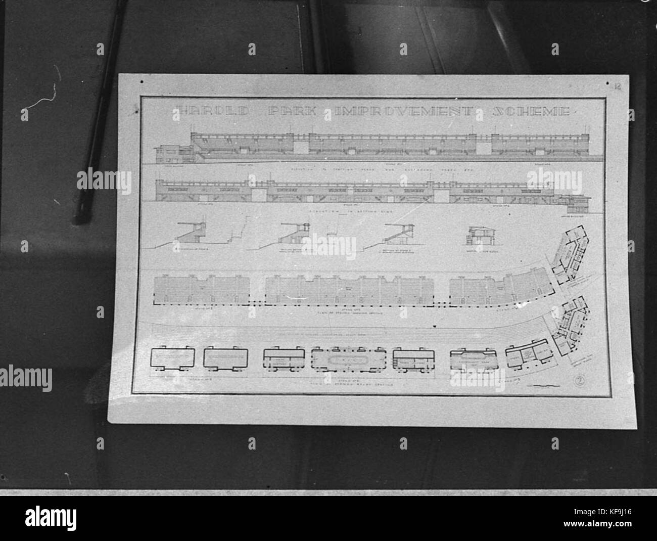 19647 Plans for Mr Cavanagh taken for The Builder Stock Photo - Alamy
