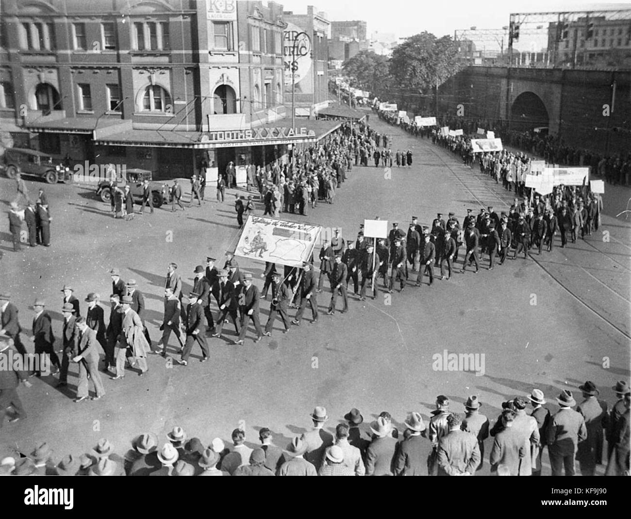 Unions protest march Black and White Stock Photos & Images - Alamy