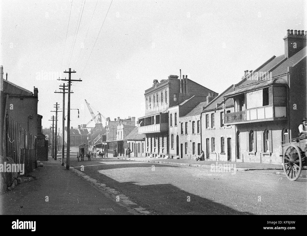 Street view old houses Black and White Stock Photos & Images - Alamy