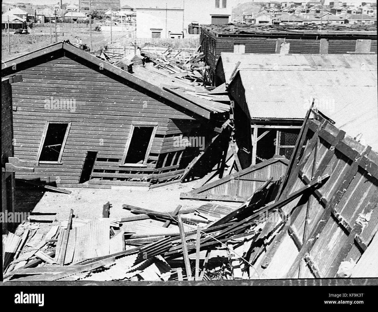 Damage to structures Black and White Stock Photos & Images - Alamy