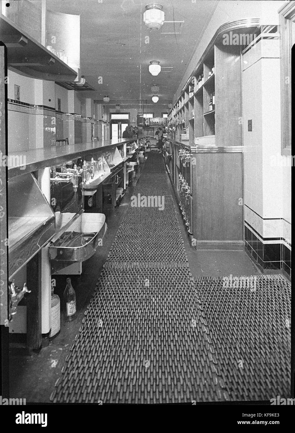 This photograph shows the servery in the St. James Buildings, an ...