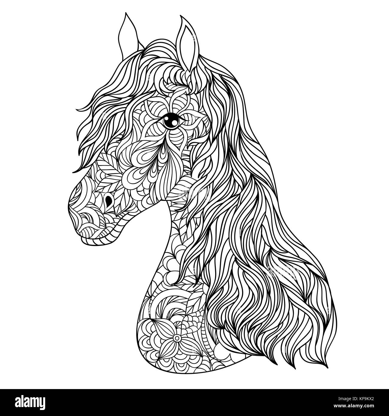 White ornate horse drawn Stock Vector Images - Alamy