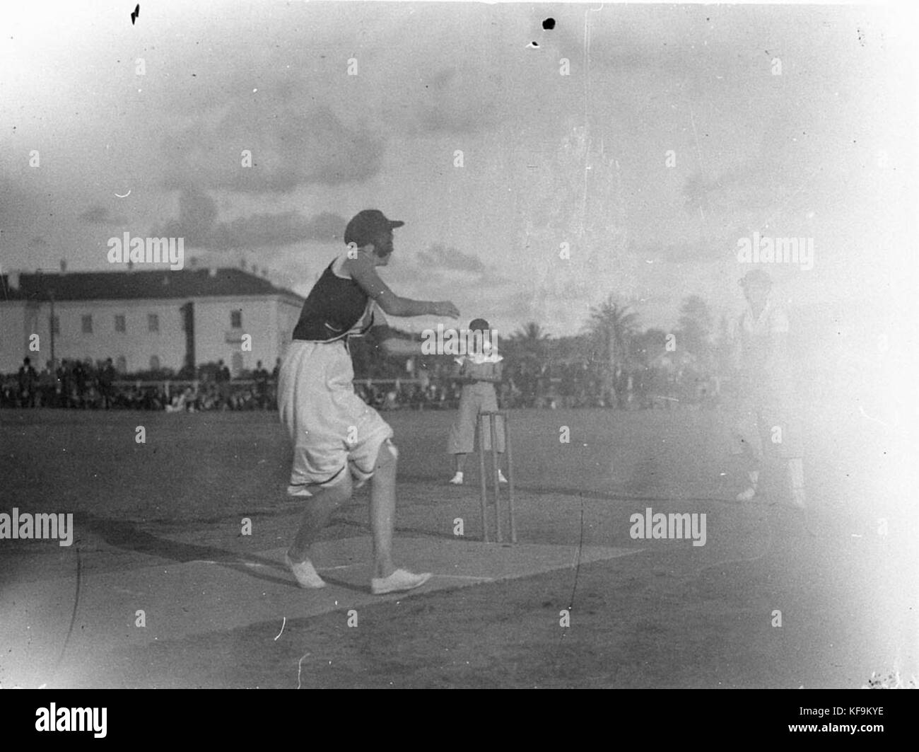 Cricket university match Black and White Stock Photos & Images - Alamy