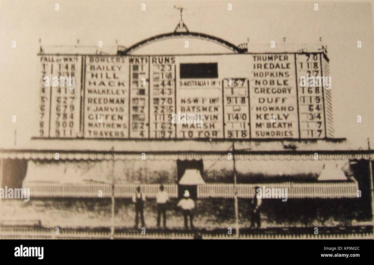 Scg scoreboard 1900 Stock Photo - Alamy