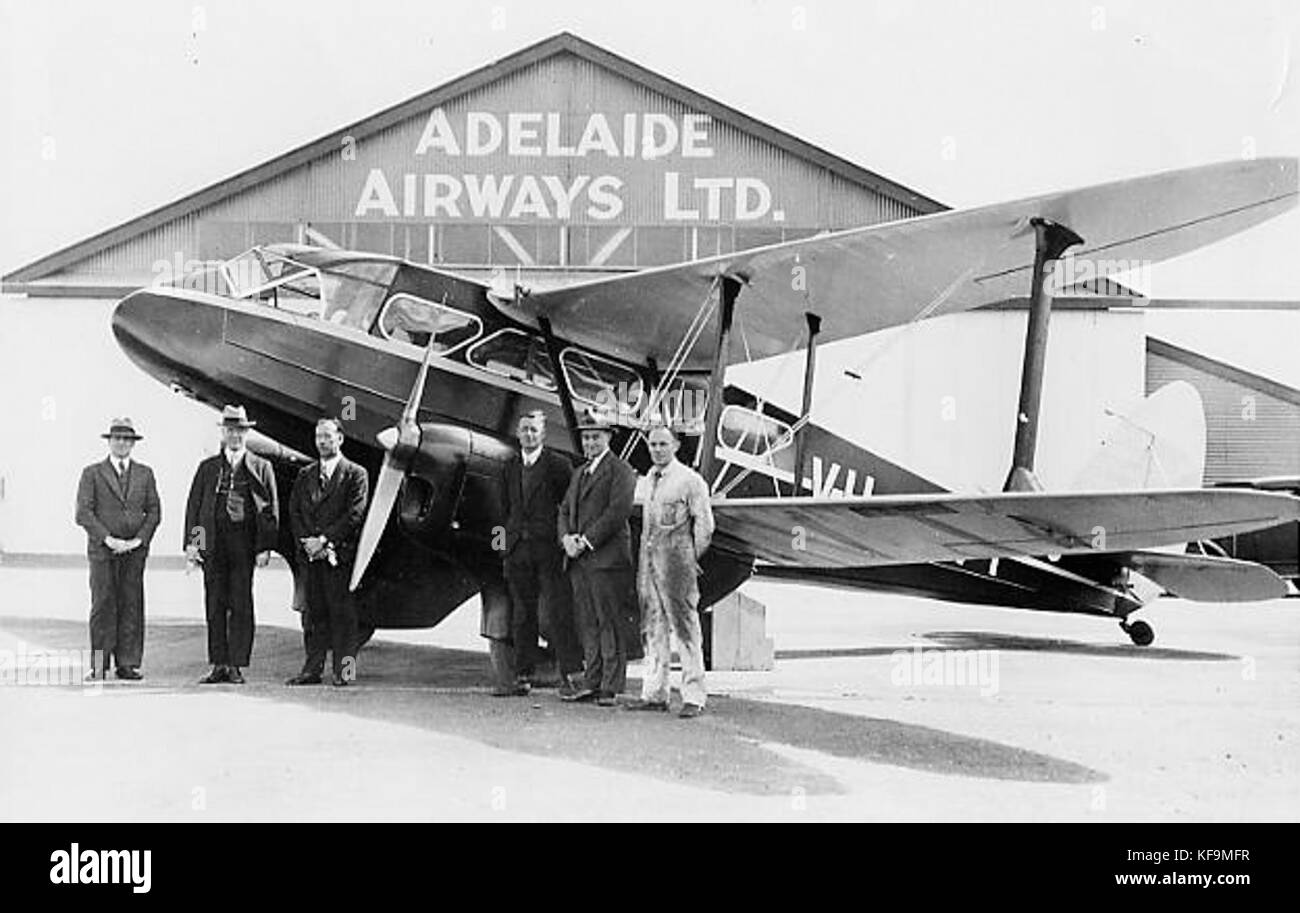 Adelaide Airways 1936 De Havilland DH89A VH UVT Stock Photo - Alamy