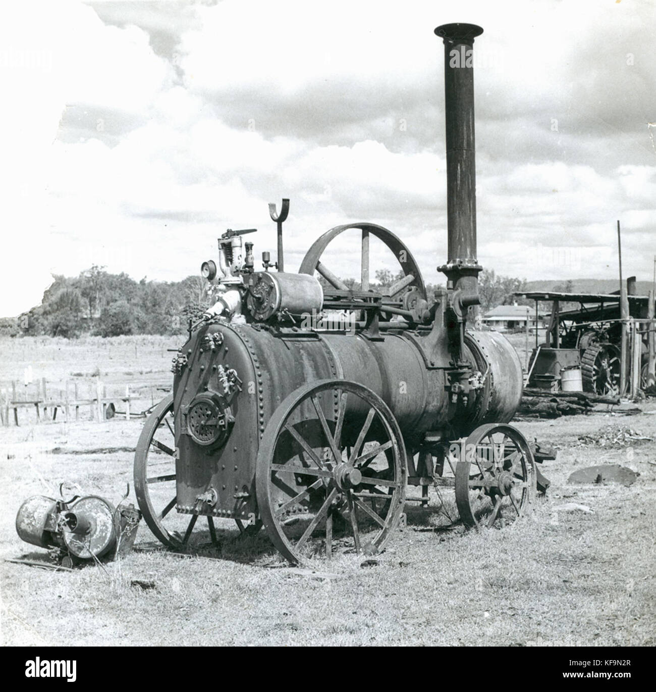Grandchester sawmill steam engine, 1945 Stock Photo - Alamy