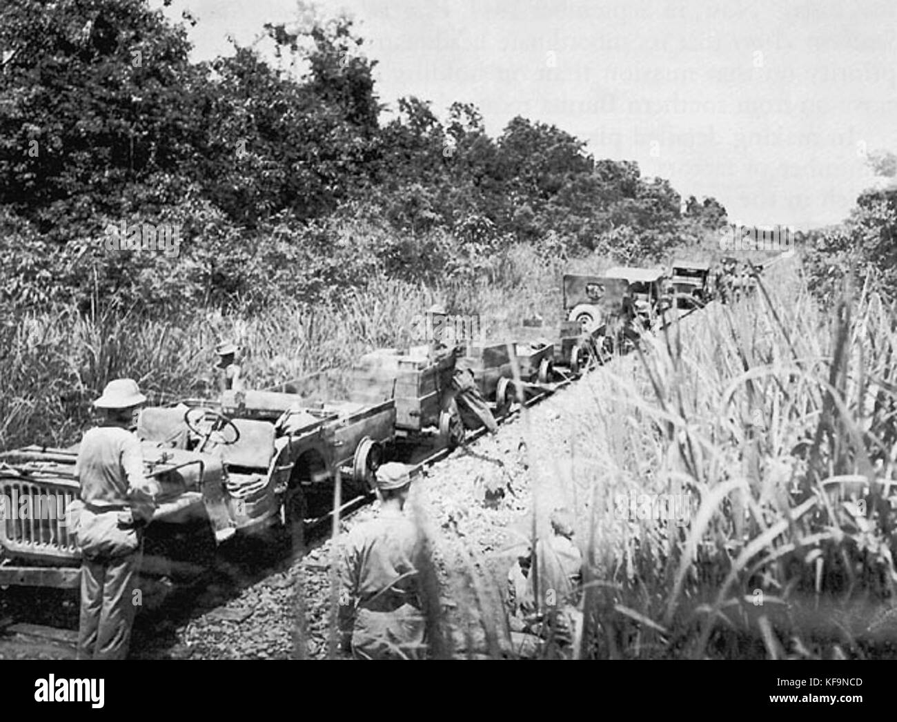 Jeep train in Burma Stock Photo - Alamy