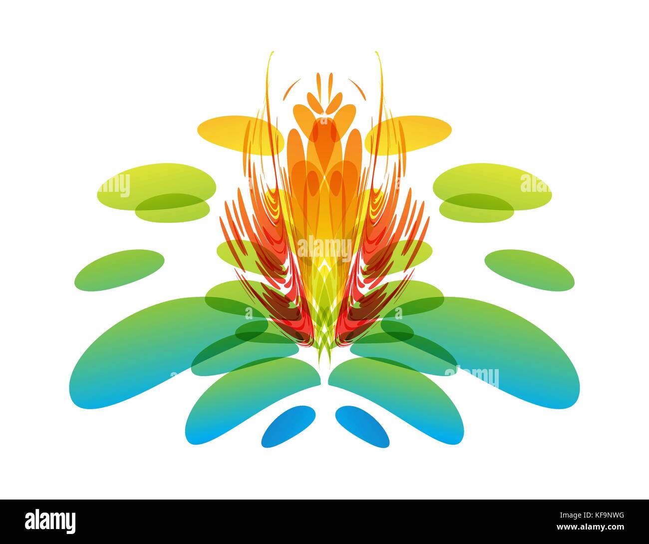 Unusual yellow flower Stock Vector Images - Alamy