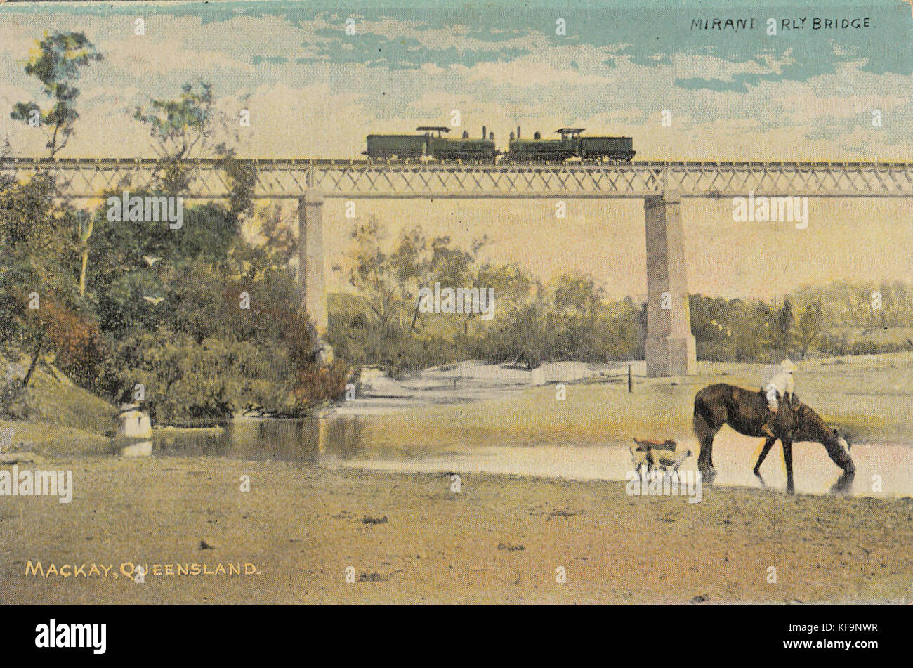 Mirani railway bridge, circa 1910 Stock Photo - Alamy