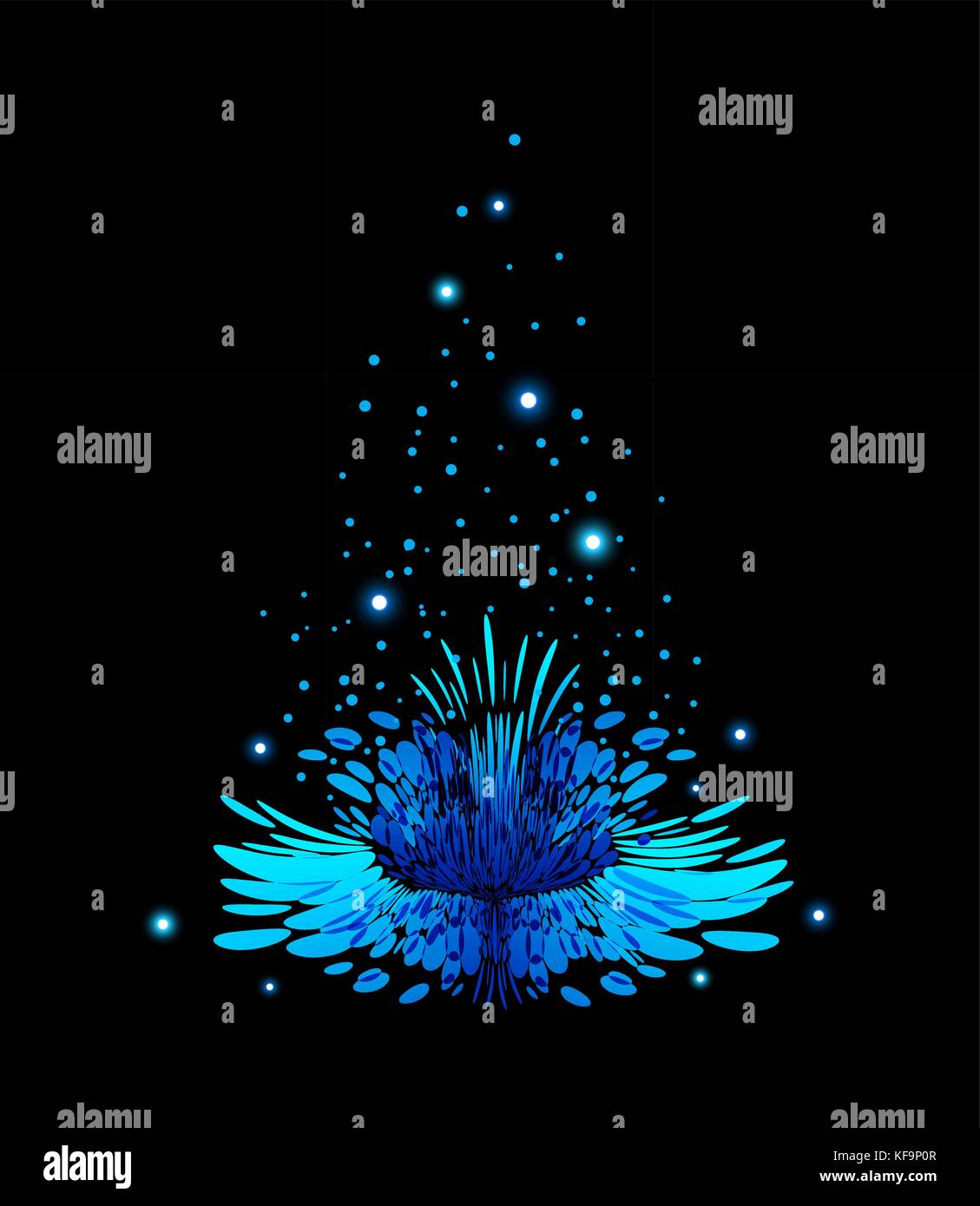 Beautiful blue flower blooming Stock Vector Images - Alamy