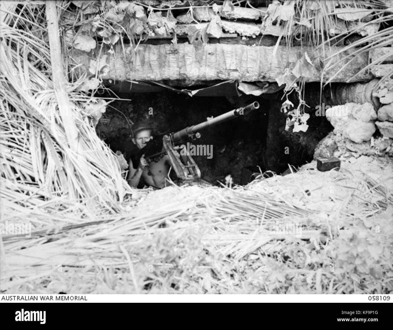 Japanese bunker at Finschhafen 058109 Stock Photo - Alamy