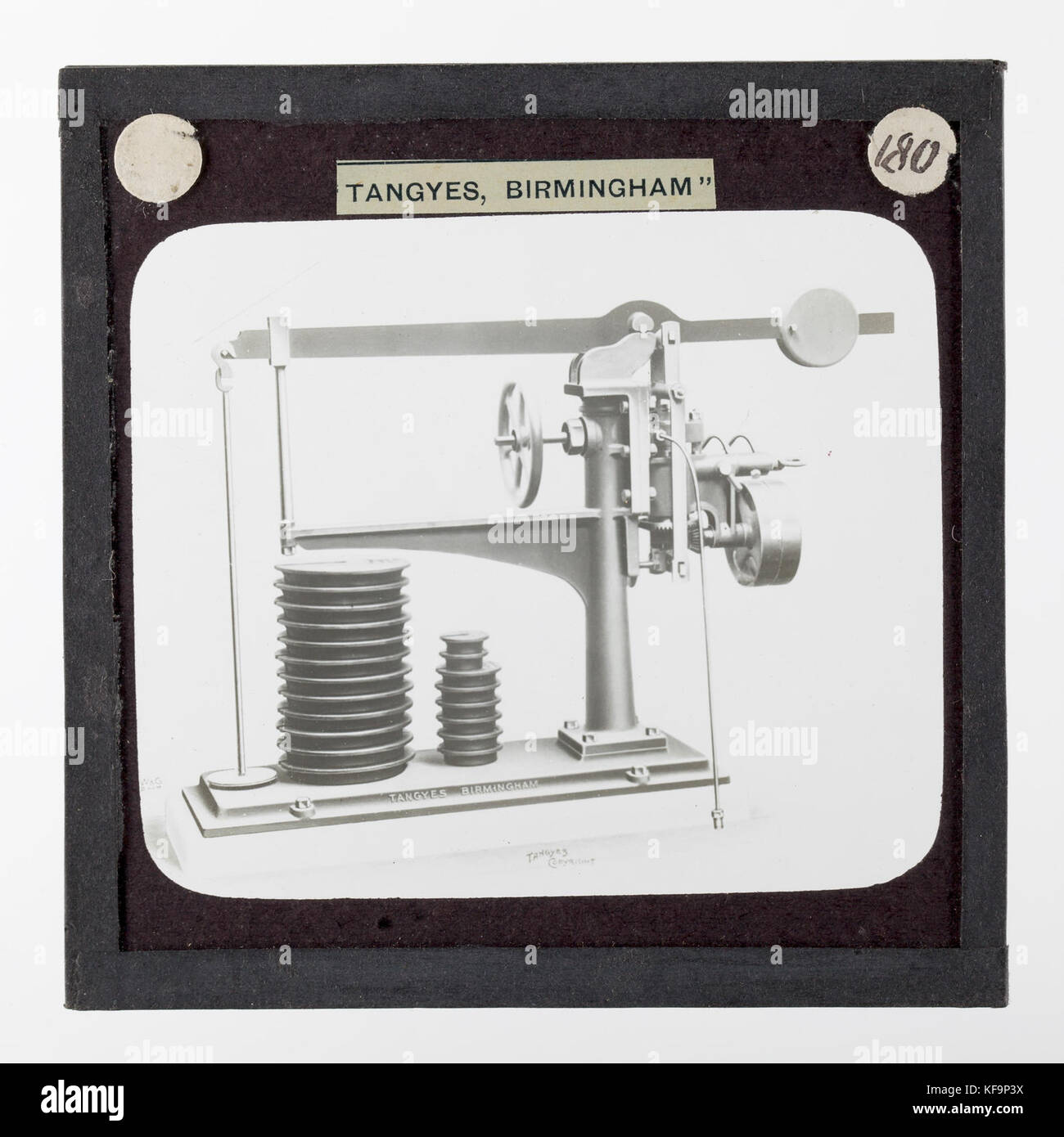 Lantern Slide Tangyes Ltd, Tensile Testing Machine, circa 1910 Stock ...