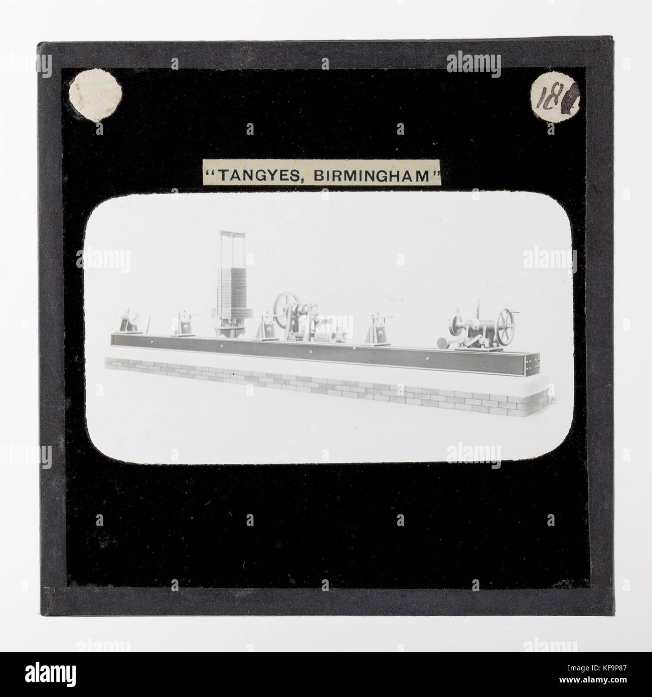 Lantern Slide Tangyes Ltd, Tube Testing Machine, circa 1910 Stock Photo ...