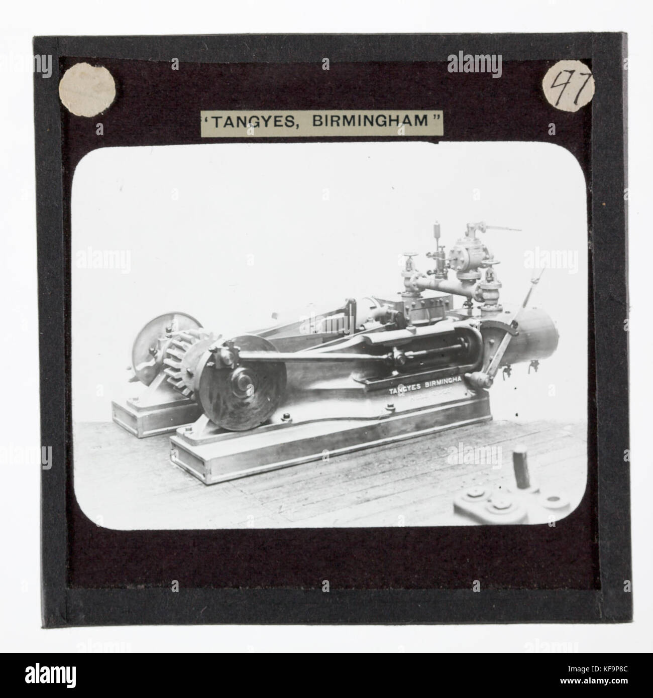 Lantern Slide Tangyes Ltd, Cross Compound Steam Engine, circa 1910 ...