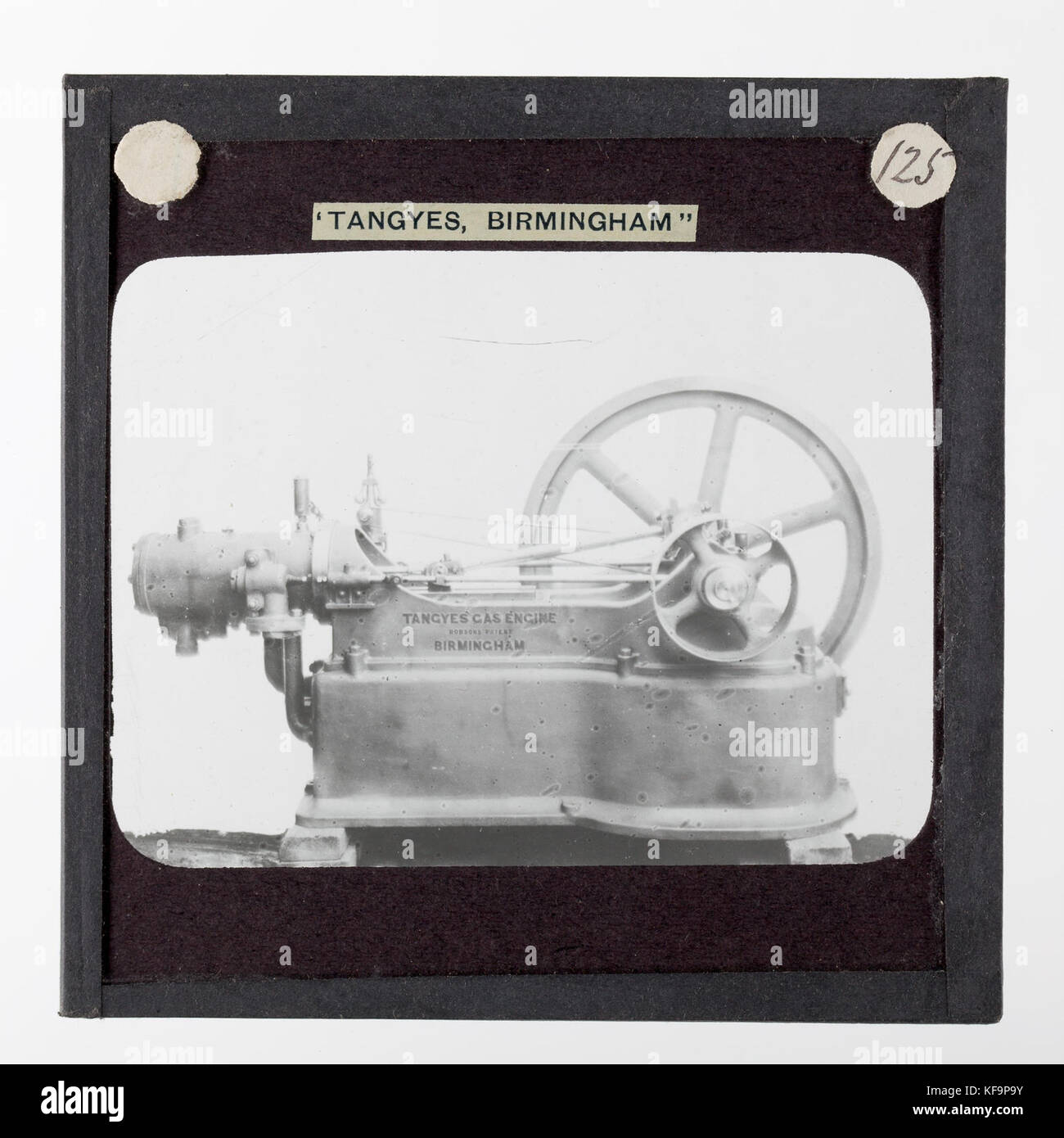 Lantern Slide Tangyes Ltd, First Robson's Patent Gas Engine, 1882 Stock ...